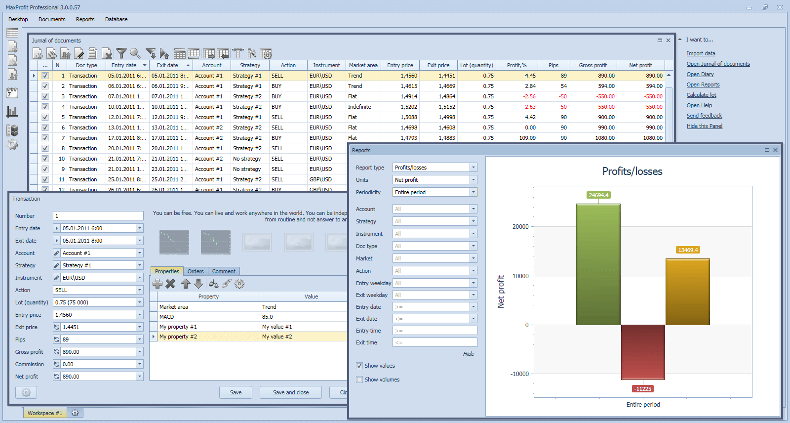 Trading journal software No.1 + Tester strategy